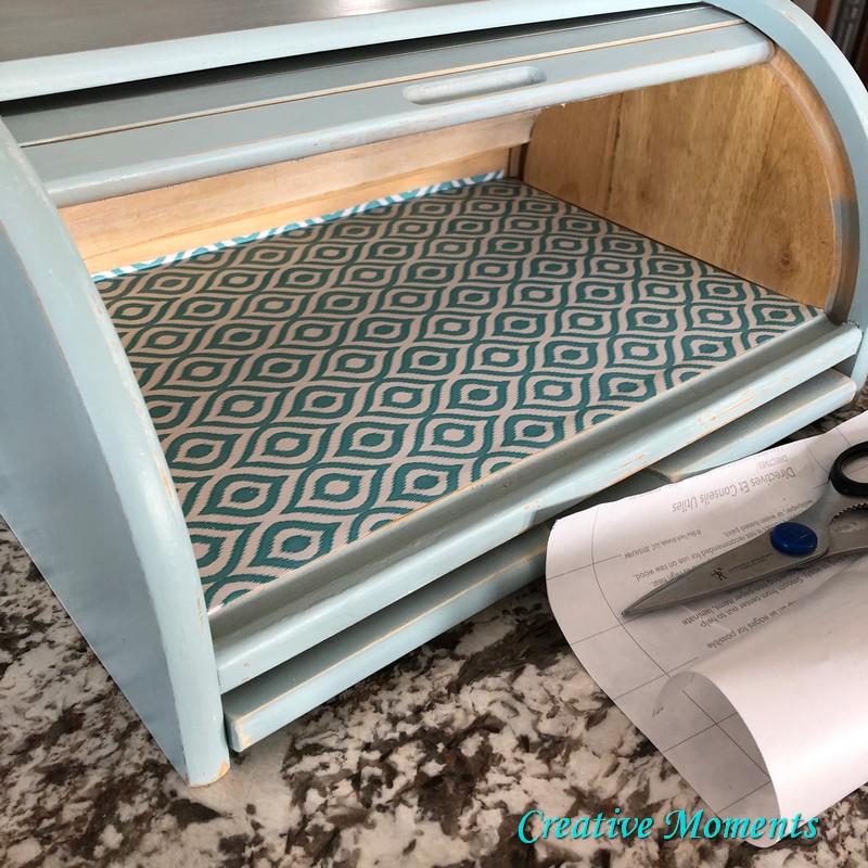 Rustic Serenity Blue Bread Box