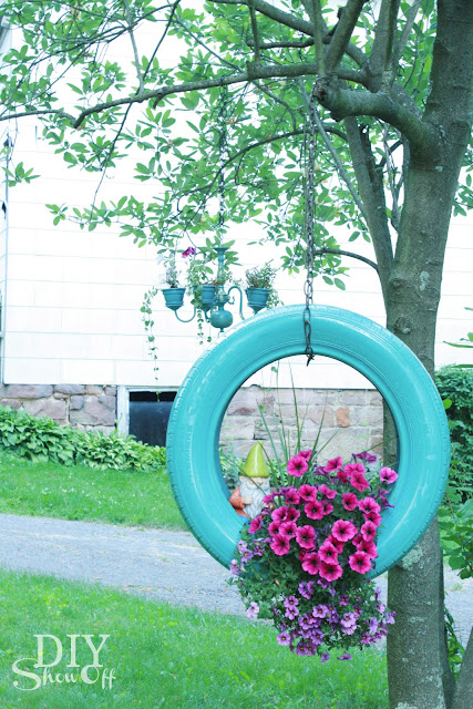 Hola ático: DIY Tire Planter