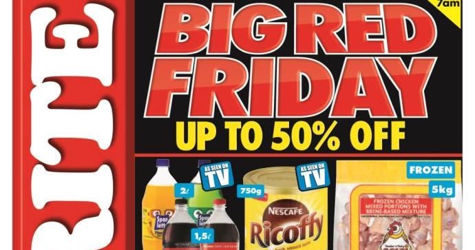 #BigRedFriday: Gauteng Shoprite Big Red Friday Is Back 50% off Special ...