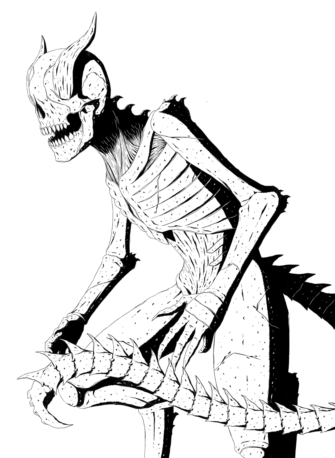 #Inktober: The Bone Devil - Points of Light