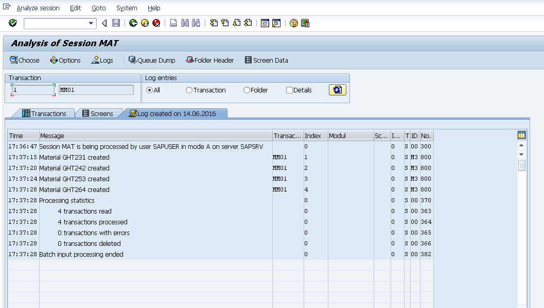 Sap Tech Uploading The Master Records Mm01 To Sap System Using Session Method Tab Delimited