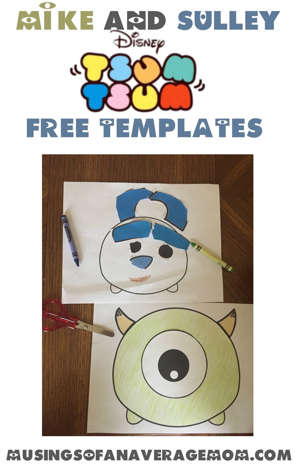 Musings of an Average Mom: Mike and Sulley Tsum Tsum Printables