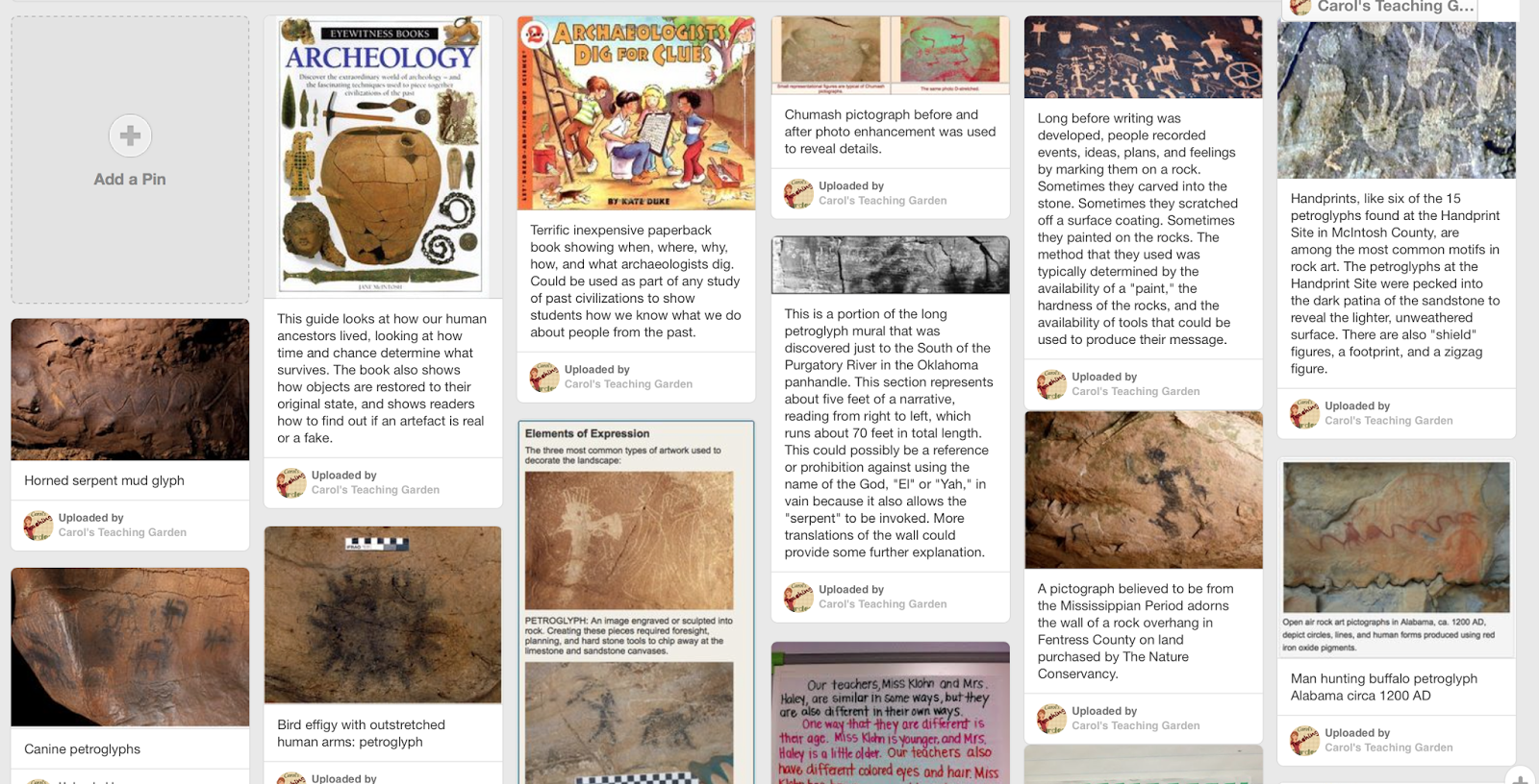 Carol's Teaching Garden: Archaeology and the Distant Past for ...