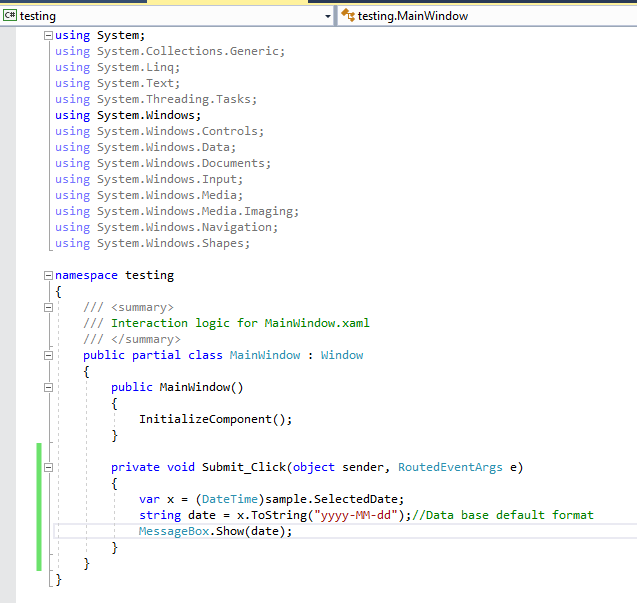 Windows Presentation Foundation: How to get a Custom Date Format From ...