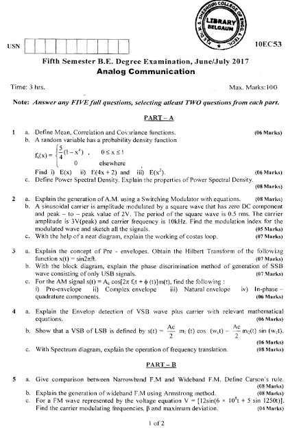 Visvesvaraya Technological University B.E. ELECTRONICS & COMMUNICATION ...