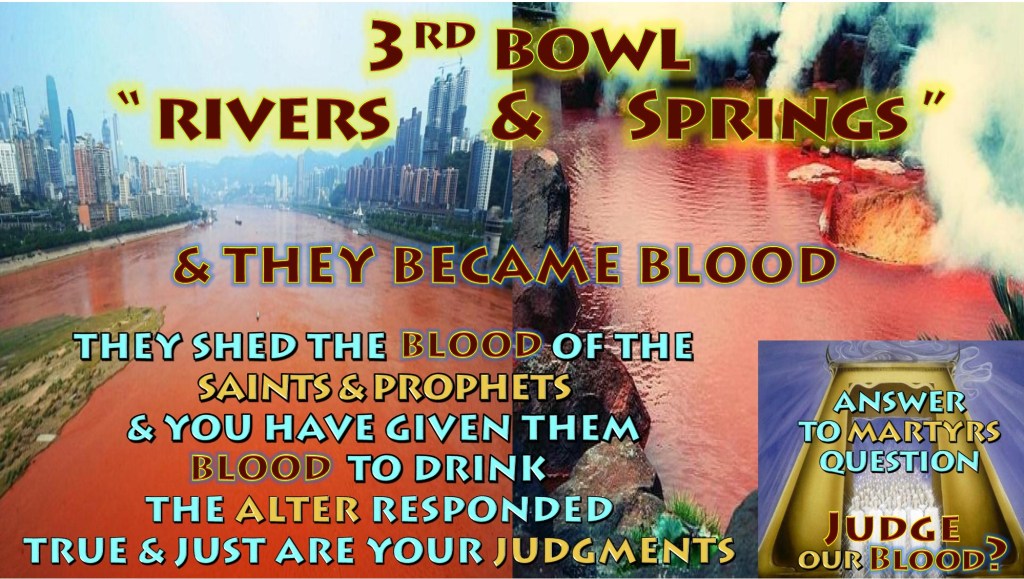 SEVEN PLAGUES (2-3): THE 3RD BOWL OF GOD'S WRATH (REVELATION 16:4-7)