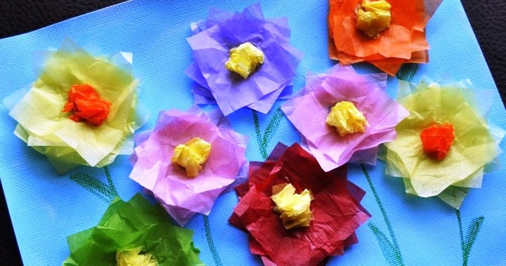 craft using tissue paper ~ easy make origami instructions for kids