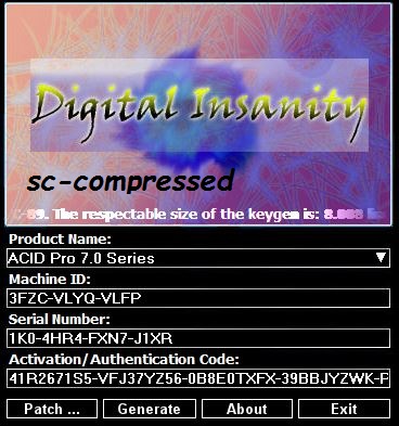 ((FREE)) Acid Pro 7 Serial Number 1k0 Authentication Code