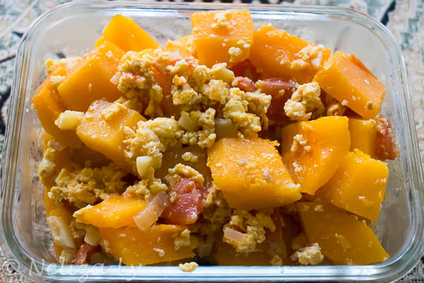 Instant Pot Butternut Squash with eggs - Filipino Style