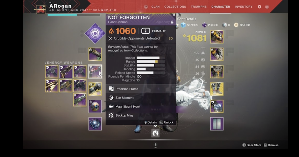 ARogan: Getting to Legend Glory rank and Not Forgotten in Destiny 2 ...