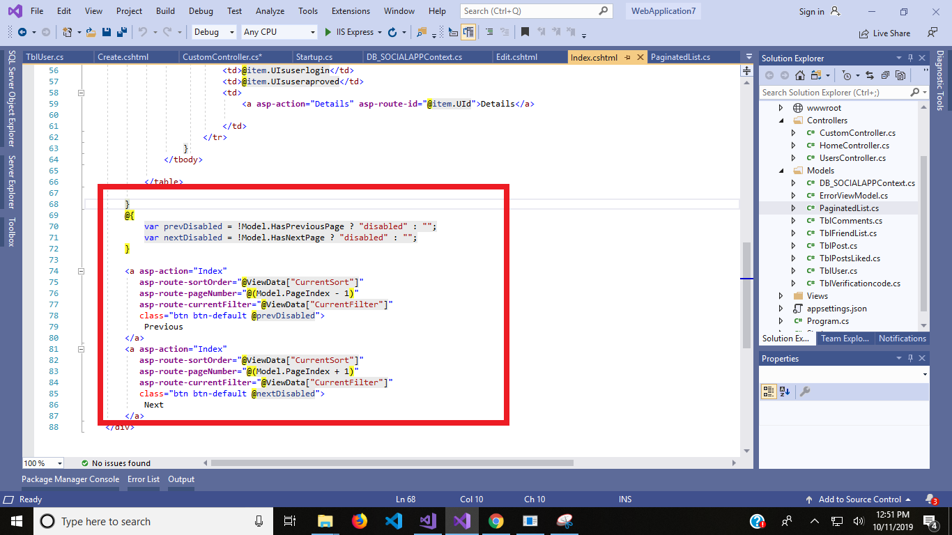 Microsoft Net Technologies How To Implement Pagination In Core Mvc C Db First 3213