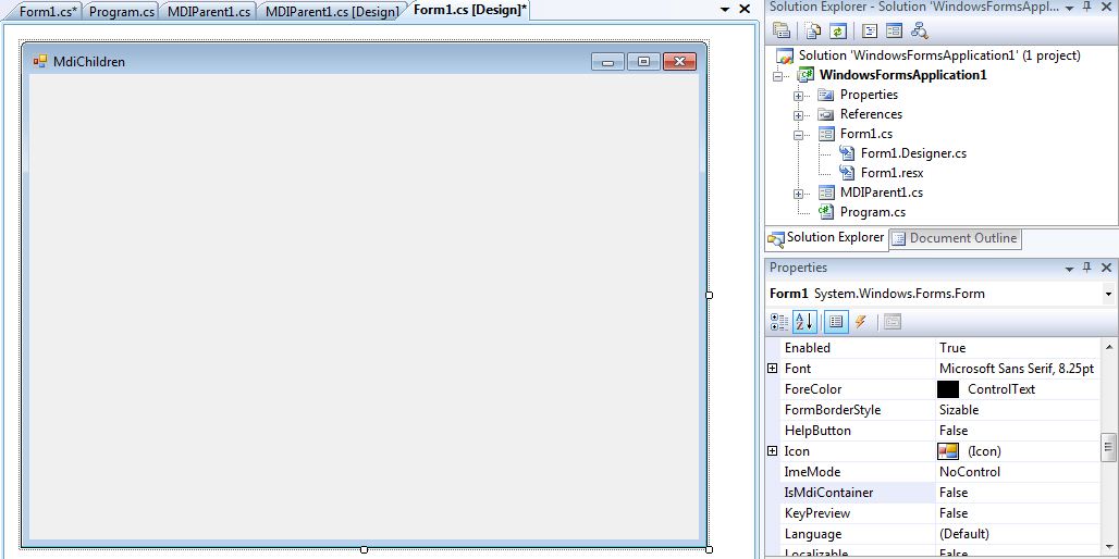 Formulario MDI Child C# en Visual Studio 2012 - DevCate Programación Web