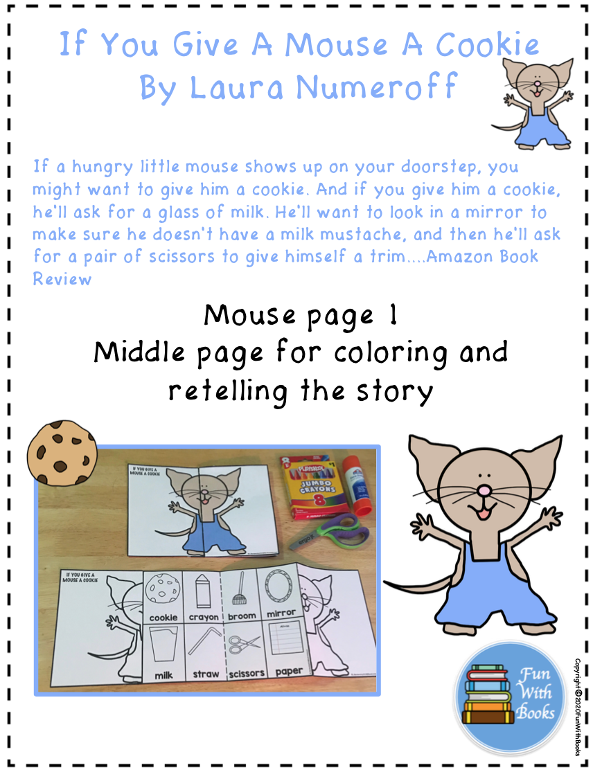 IF YOU GIVE A MOUSE A COOKIE BOOK CRAFT ~ Book Units by Lynn