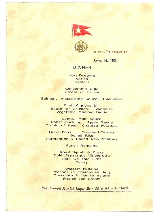 Staatsburgh State Historic Site: Dining on the Titanic - Part II