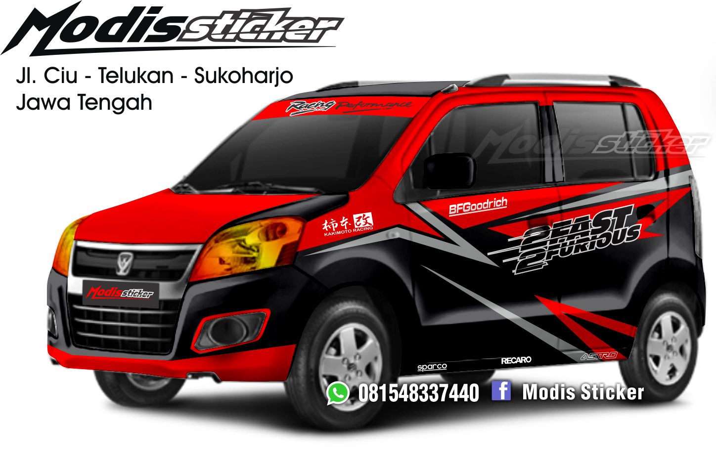 Top Cutting Sticker Mobil Wagon R | Modifikasi Mobil