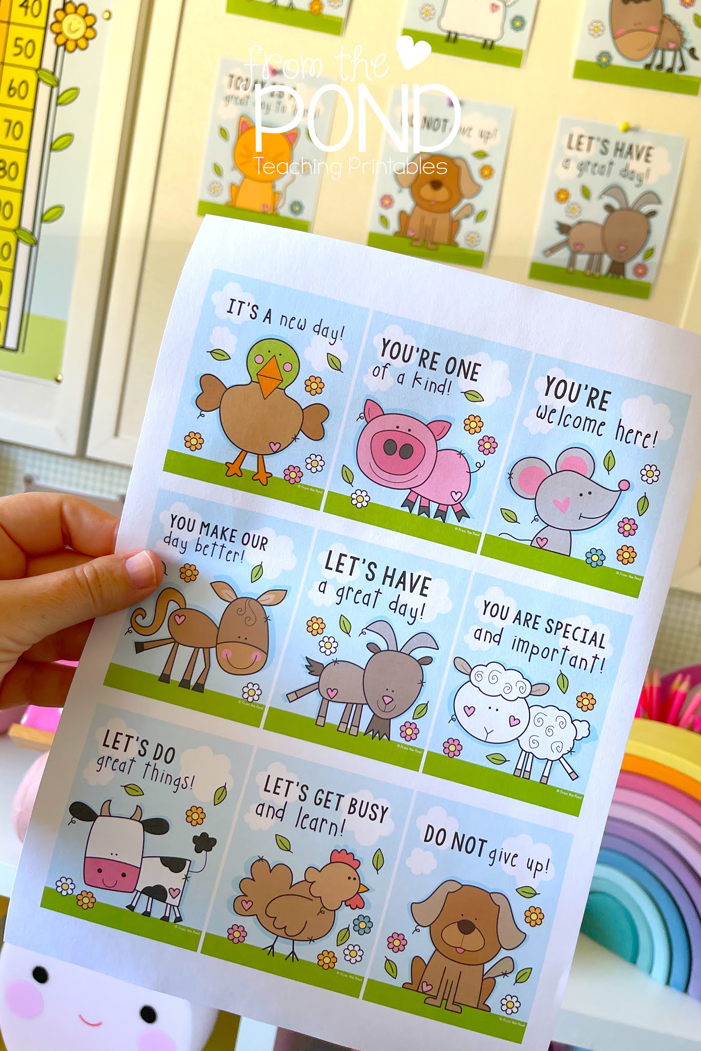 Cute Classroom Posters Set 8 | From the Pond