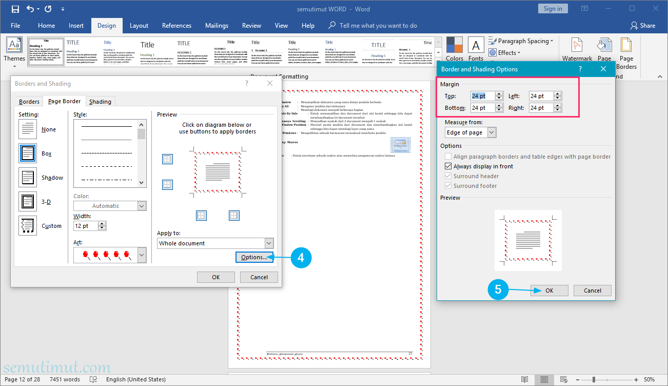 Cara Membuat Garis Tepi di Word Sesuai Margin Agar Rapi - SemutImut ... Cara Membuat Garis Tepi di Word Sesuai Margin Agar Rapi - SemutImut ...