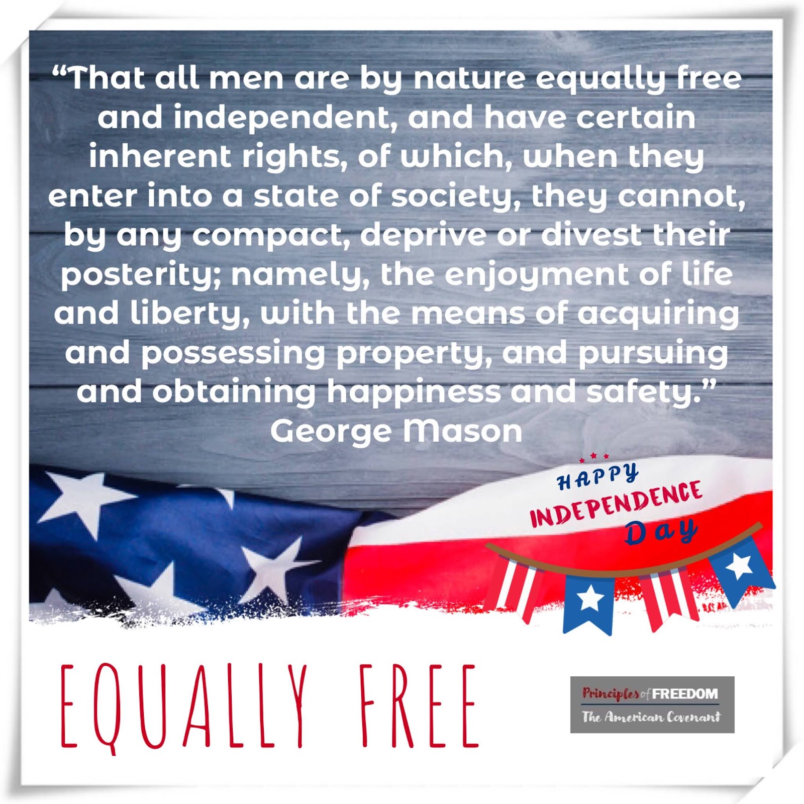 Freedom Principles: Born Free & Equal Before God