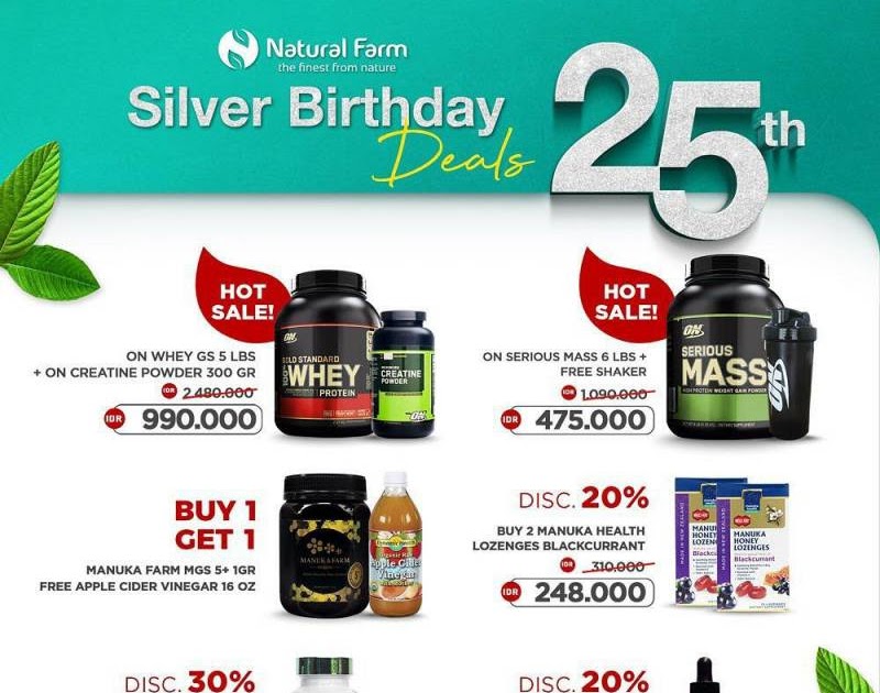 Natural Farm Promo Silver Birthday Deals 25th | scanharga