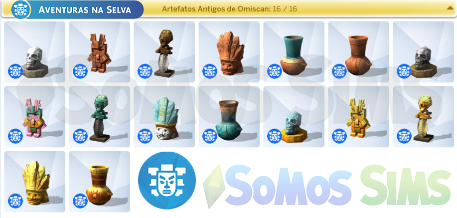 The Sims 4 Aventuras na Selva - Tesouros e Coleções de Artefatos de Omiscan