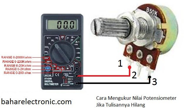 Cara Mengetahui dan Mengukur Nilai Potensiometer Jika Tulisannya Hilang