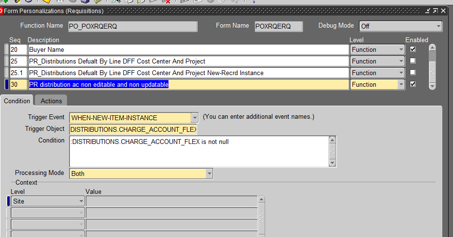 Pk Oracle Apps Oaf Workflow How To Restrict Keyflexfield Using Form Personalization