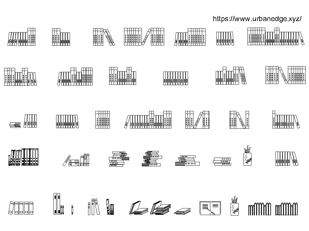 Books cad block free download for bookcase and bookshelf - 30+ free cad ...