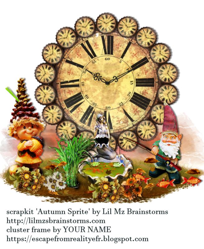 Escape From Reality Blog: FTU 'Autumn Sprite' Cluster Frames LMB