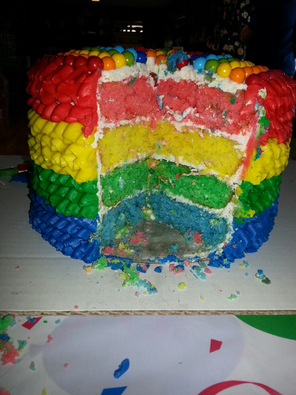 Shop, Craft, Bake: The Buttercream Rainbow Ruffle Cake!