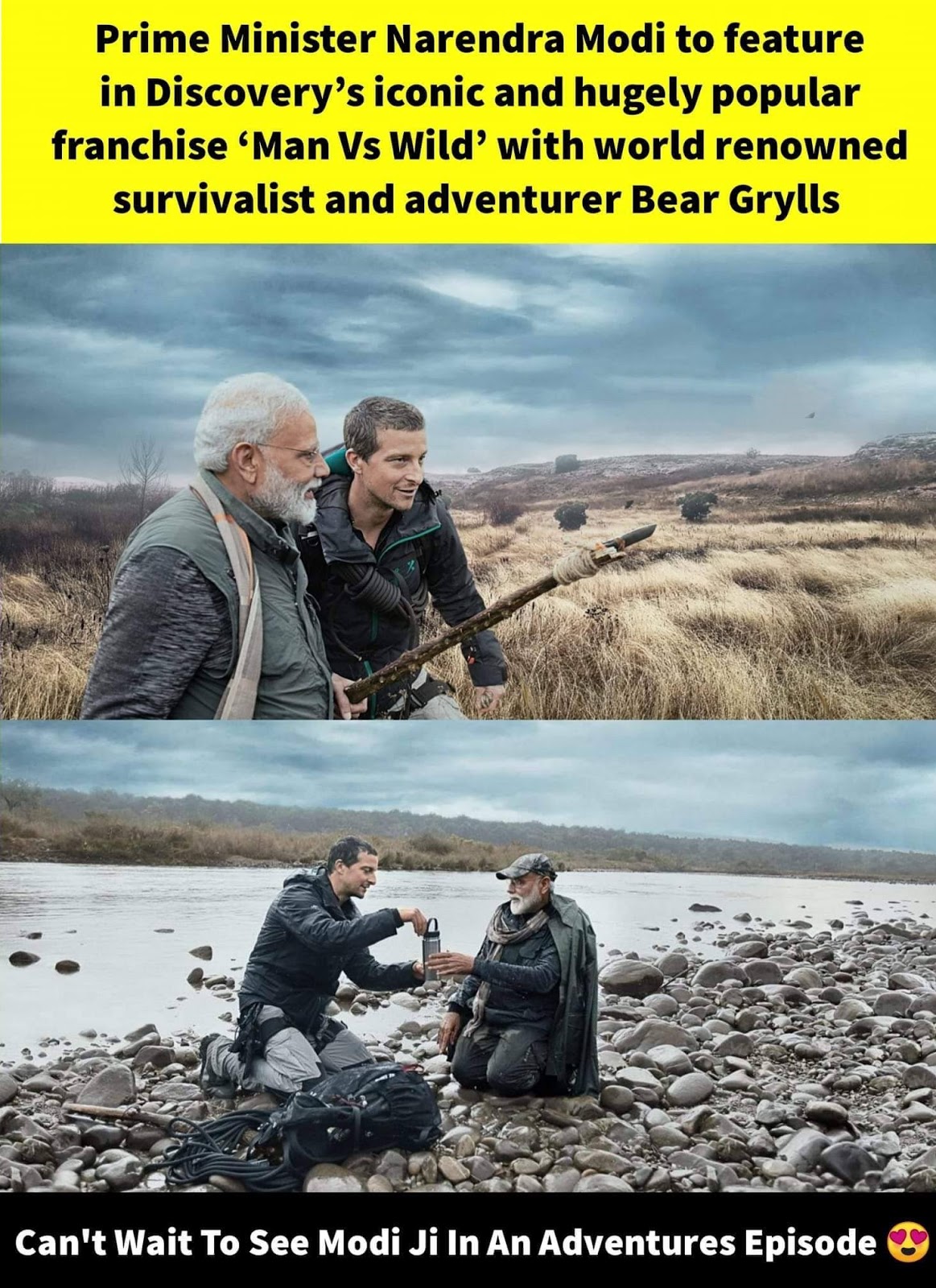 krishna1008: Narendra Modi on Discovery Channel "Man vs Wild"