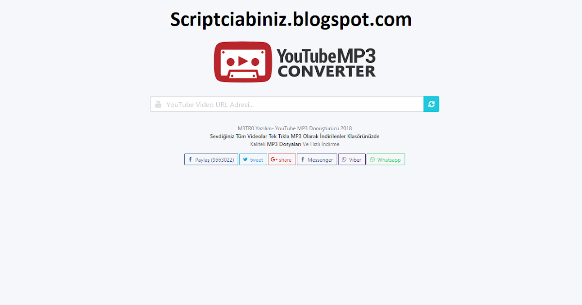 Youtube Mp3 Dönüştürücü Scripti - ScriptMen