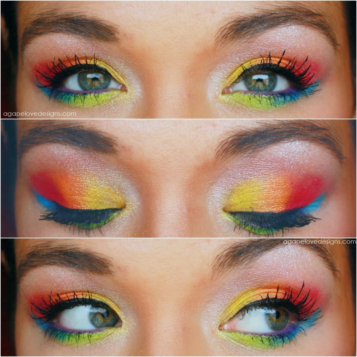 Rainbow Eye Makeup