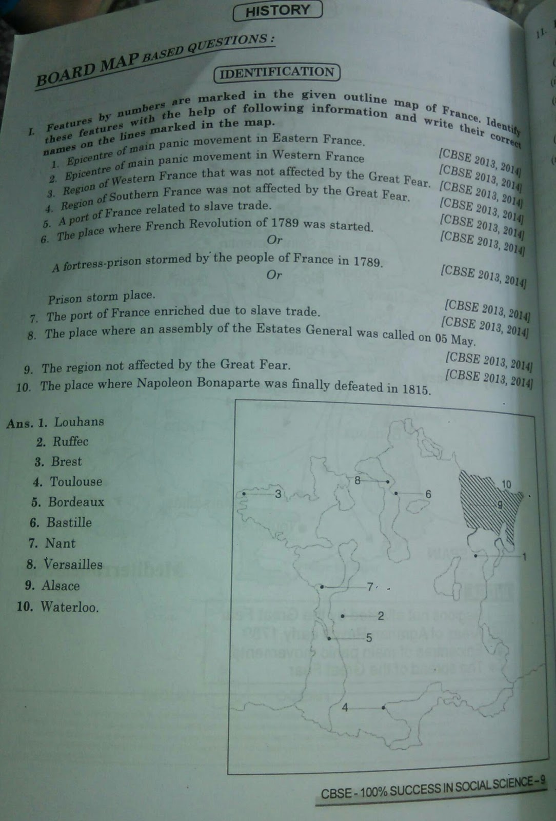 Dass and Brown World School class 9 Bluebell: french revolution map for ...