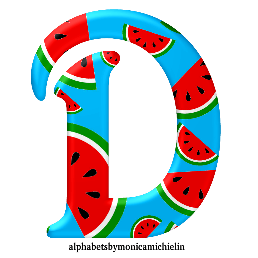 M. Michielin Alphabets: WATERMELON ALPHABET AND ICONS PNG (ALFABETO ...