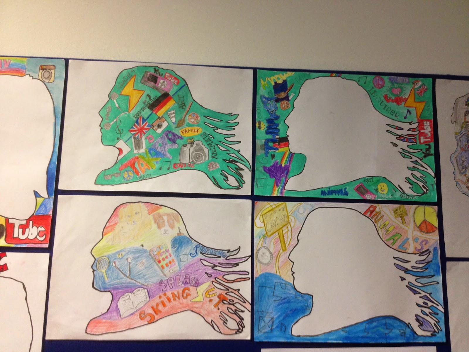 Verbosity: Positive and Negative space self portraits