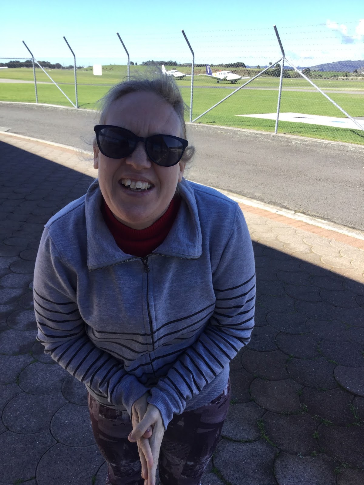 At the airport,face painting and cooking