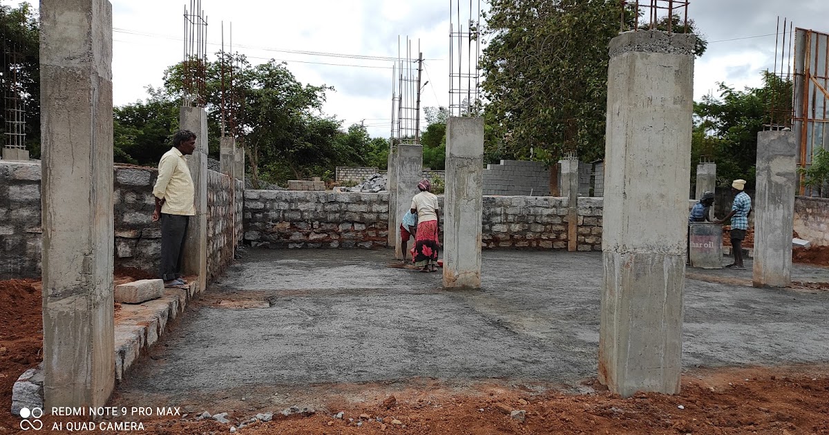 PCC work before starting wall construction