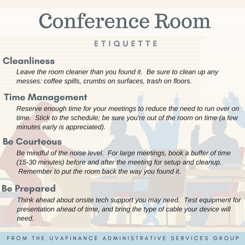 UVA Finance: Conference Room Etiquette