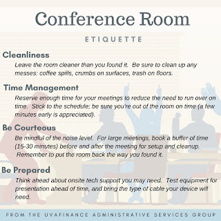 Conference Room Etiquette | UVAFinance