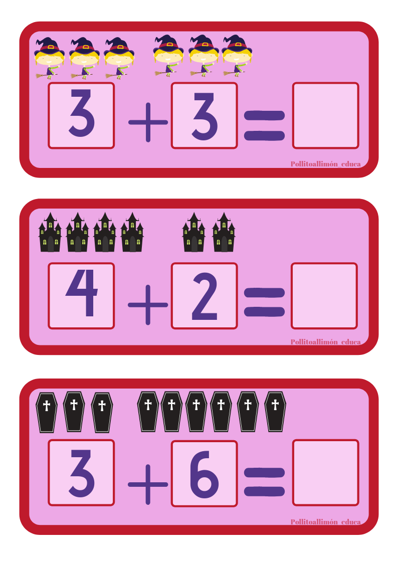 POLLITO AL LIMÓN _ EDUCA: Sumas y restas Halloween