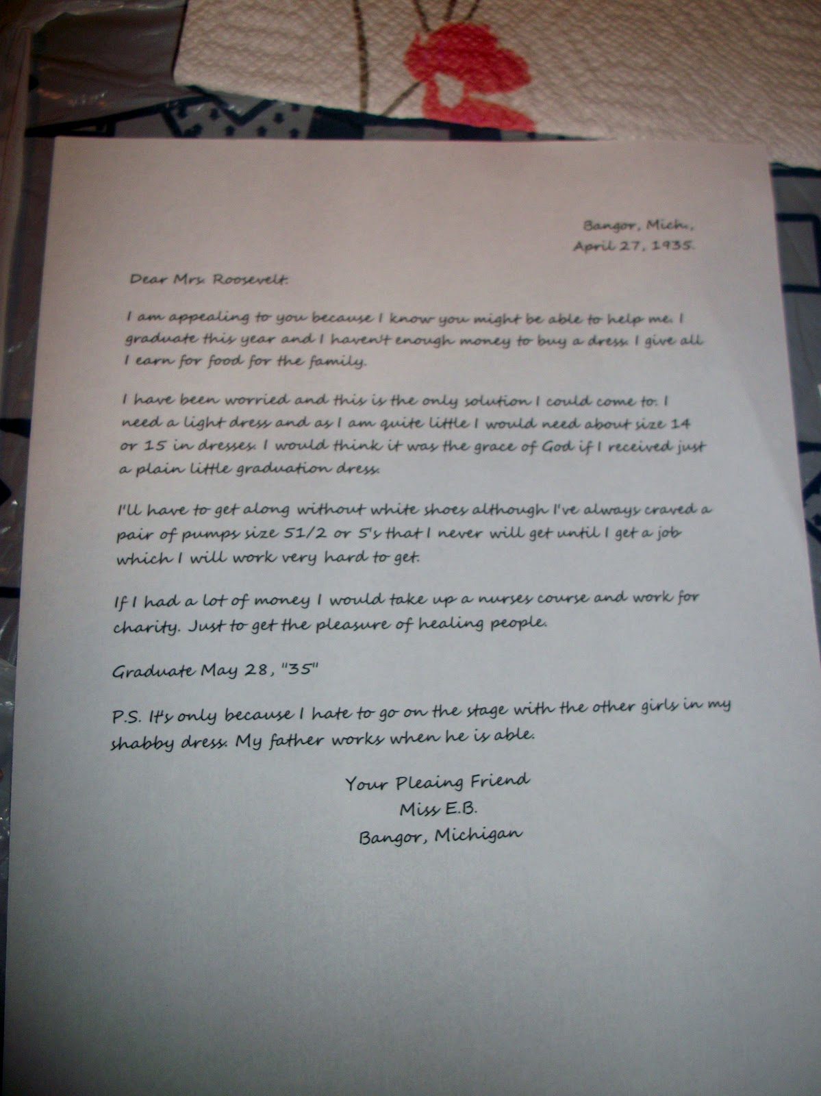 The Box of Crayons Blog: Making the Letters to Mrs. Roosevelt Look Old ...