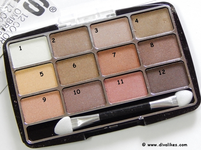 L.A.Colors 12 Color Eyeshadow Traditional Review | Diva Likes