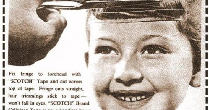 Cutting Your Bangs at Home With the Help of Scotch Tape! ~ Vintage Everyday