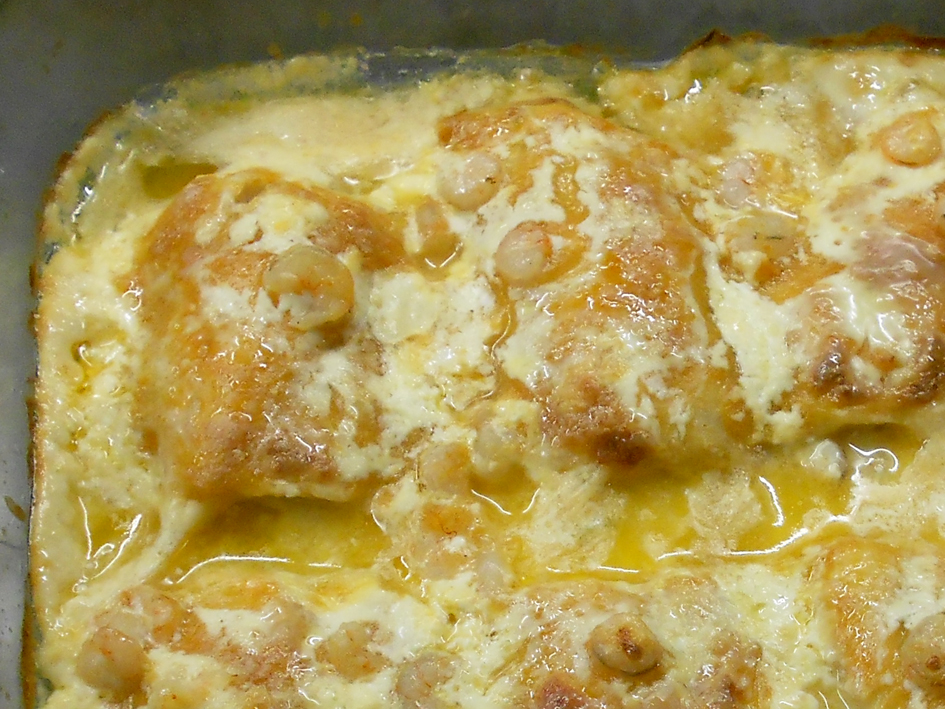 A Vida no Paraíso: Filetes de pescada gratinados com molho de marisco