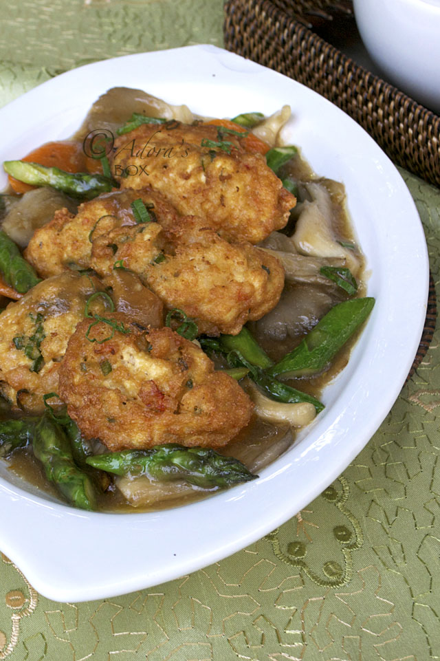 Adora's Box: TOFU PUFFS ON MIXED VEGETABLE STIR FRY