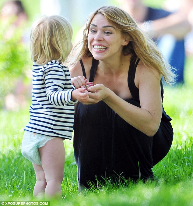 Mum on the run: Billie Piper brings two-year-old son Winston to pick ...
