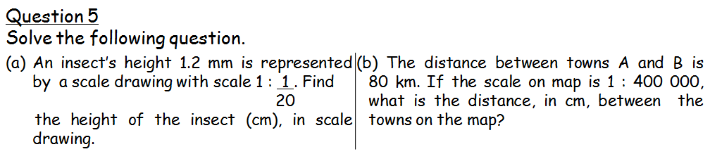aay TUITION : F3 math Chapter 4 scale drawing - Q4 & 5