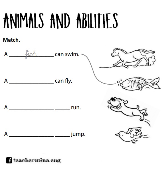 Teachermina: [activity] animals and abilities