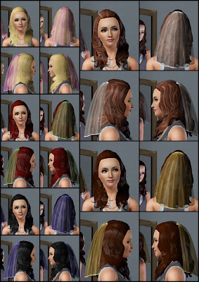 The Sims 3 Store: Hair Showroom: Long Curls with Veil