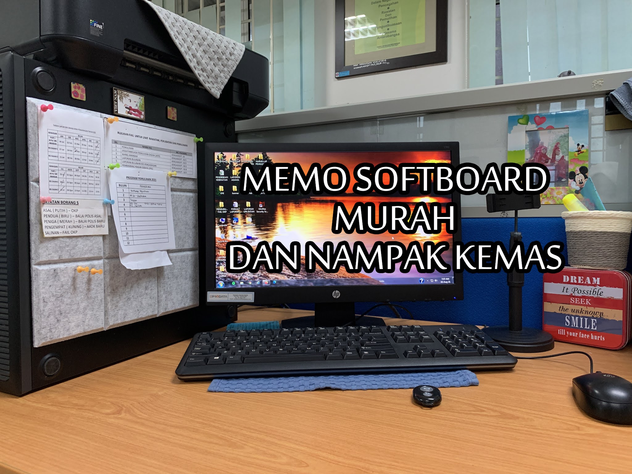 Memo Notice Board Murah Tapi Nampak Kemas